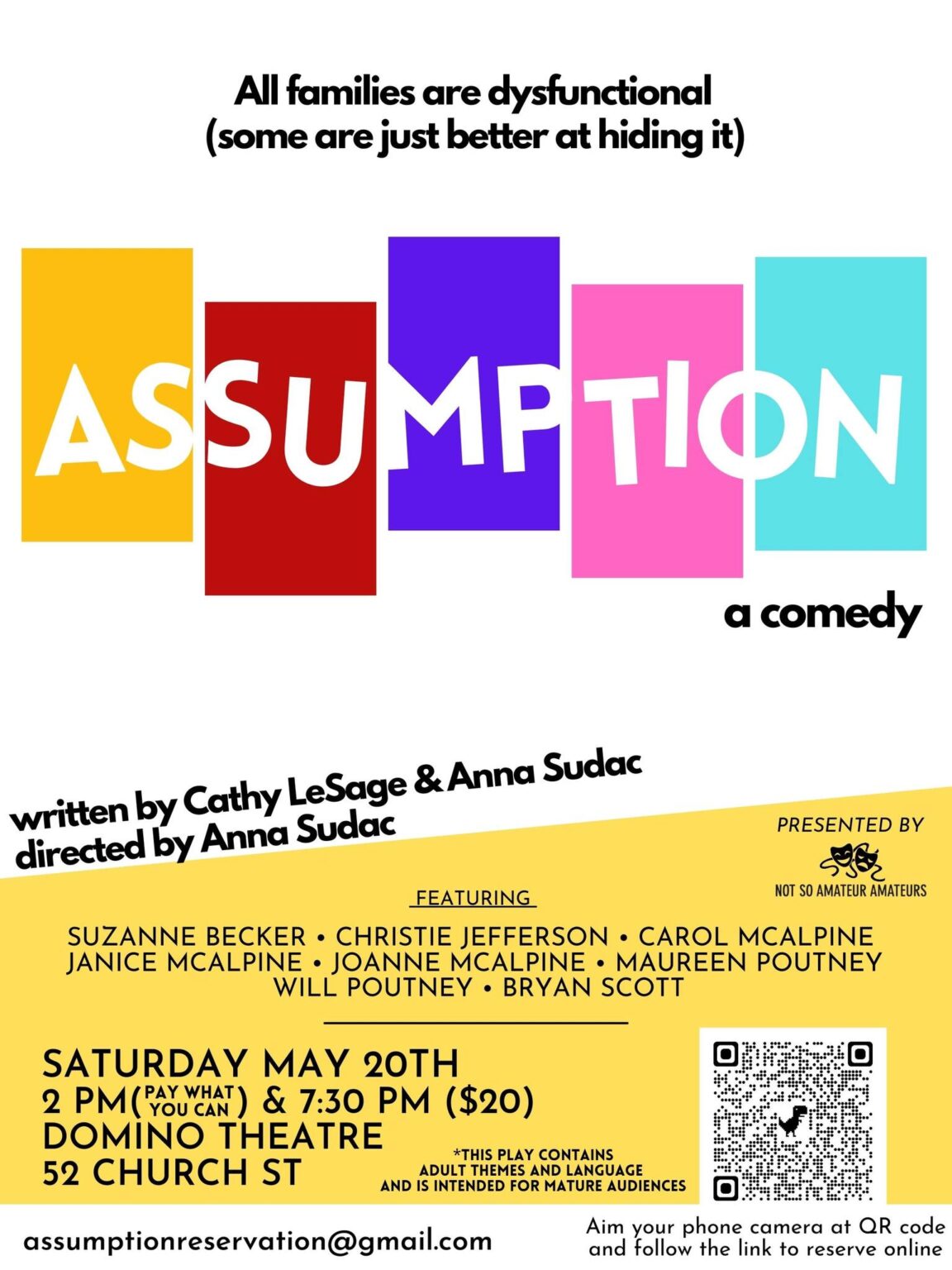 ‘Assumption: a Comedy’ Puts the ‘fun’ in Dysfunctional — Kingston ...